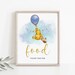Winnie the Pooh Food Sign, Winnie the Pooh Food Baby Shower Sign, Food ...