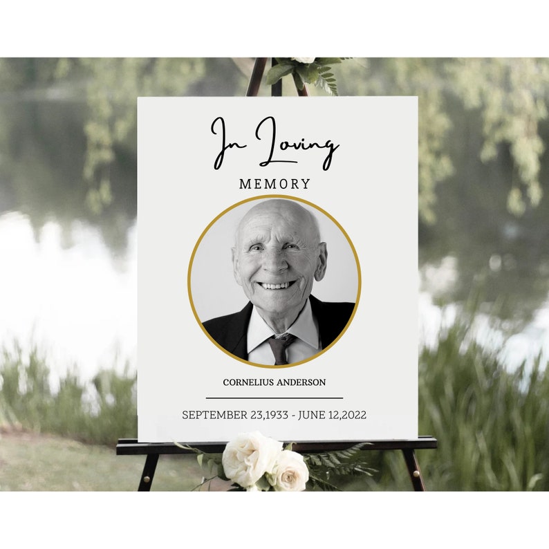 Funeral Welcome Sign Template, Funeral Memorial Sign, Funeral Display ...