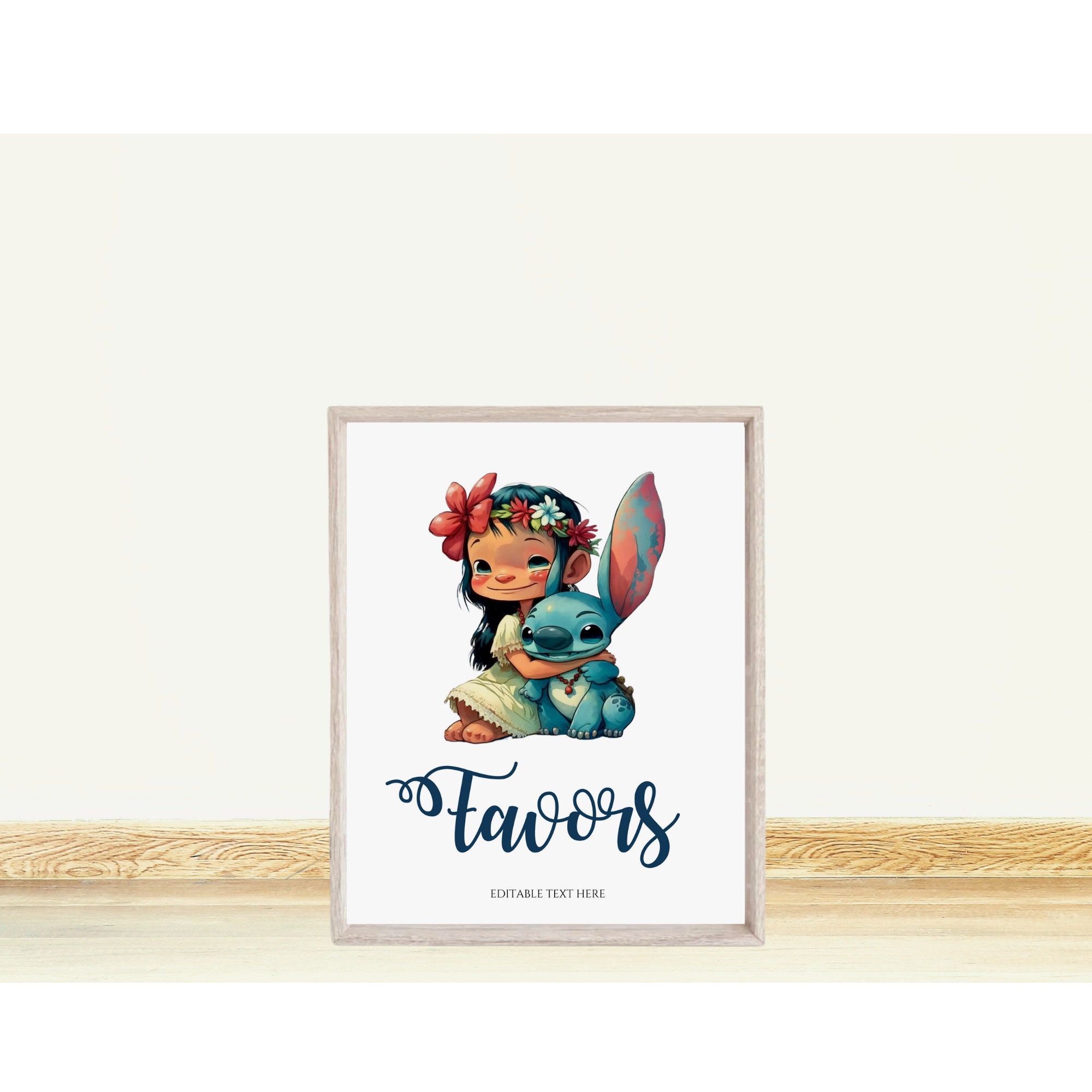 Stitch Favors Sign ,stitch Table Sign, Stitch Birthday Table Sign ...