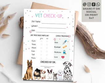 Vet Check Sheet - Etsy