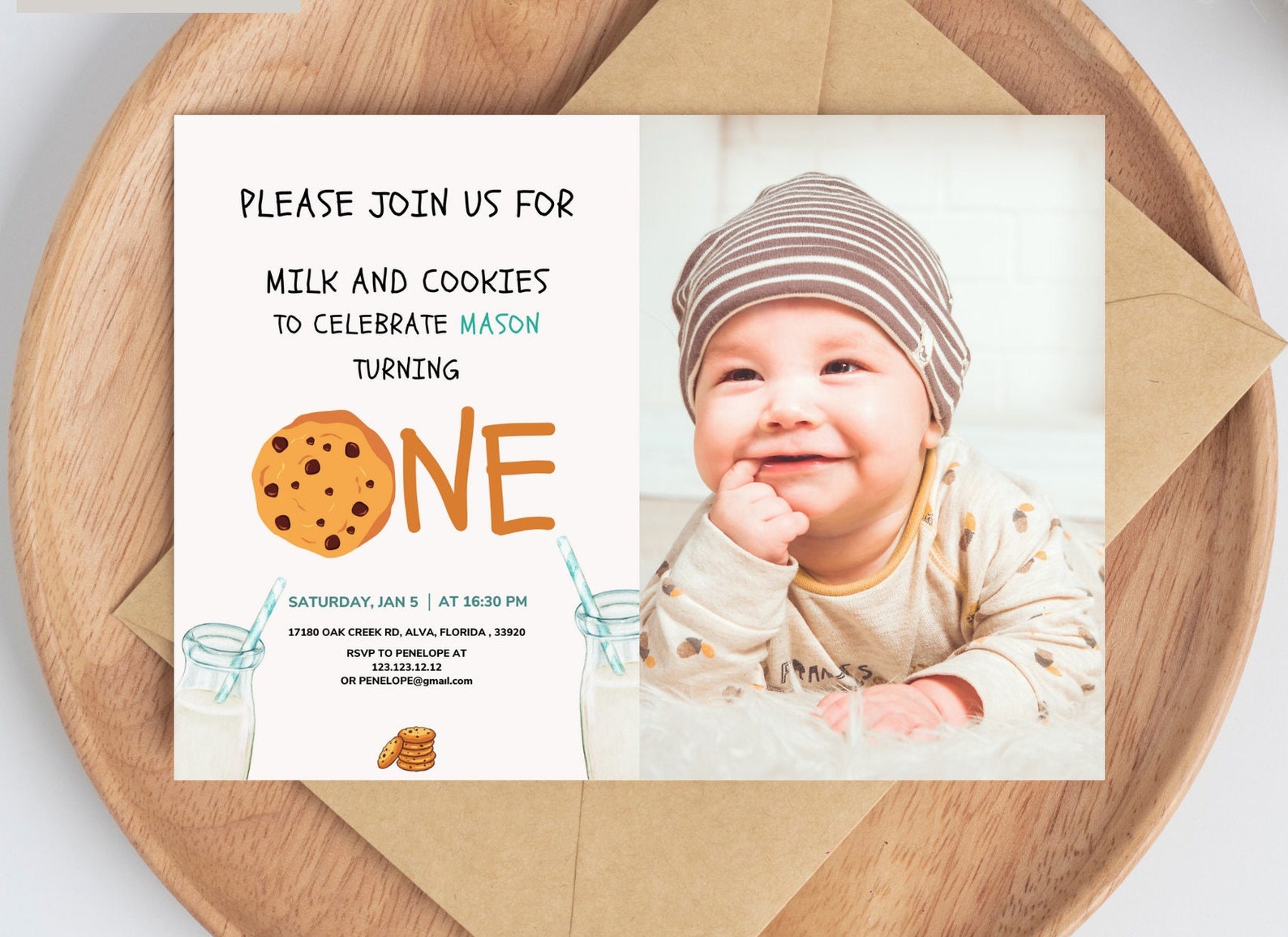 Editable Milk and Cookies Birthday Invitation Milk & Cookies Party Boy ...