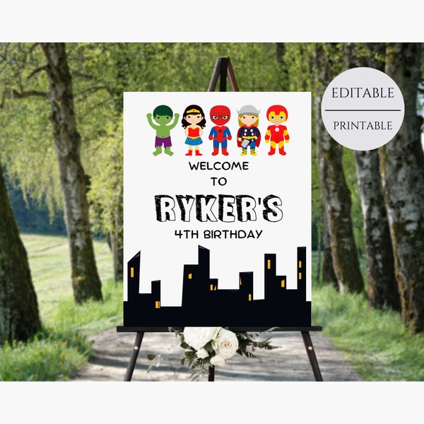 Superhero Sign - Etsy