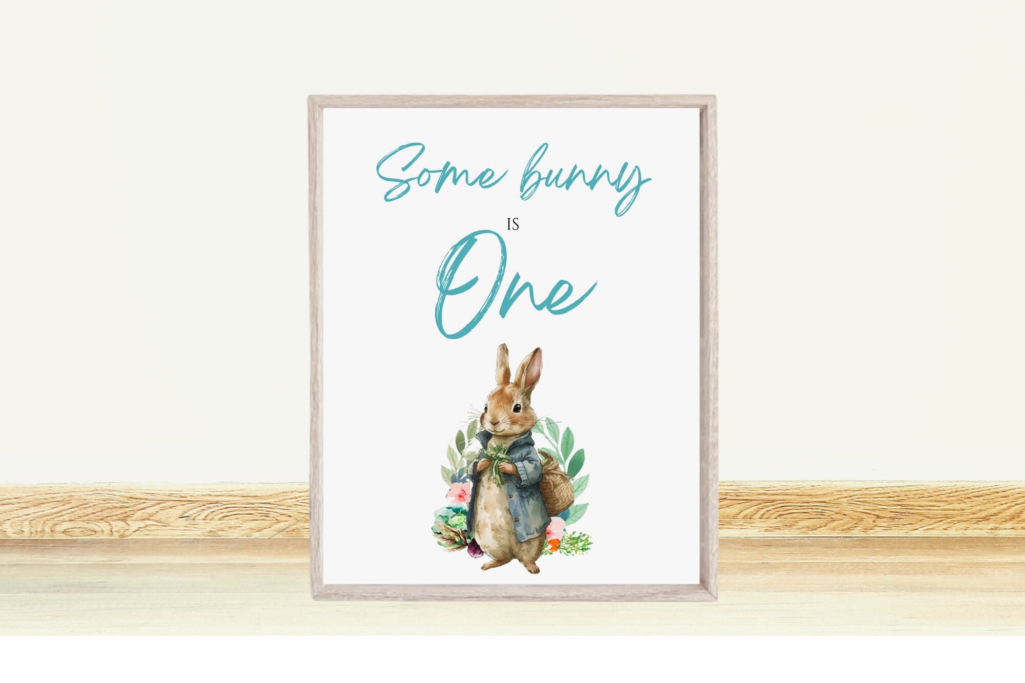 Peter Rabbit Bunny First Birthday Sign, 1st Birthday Party Sign, Peter ...