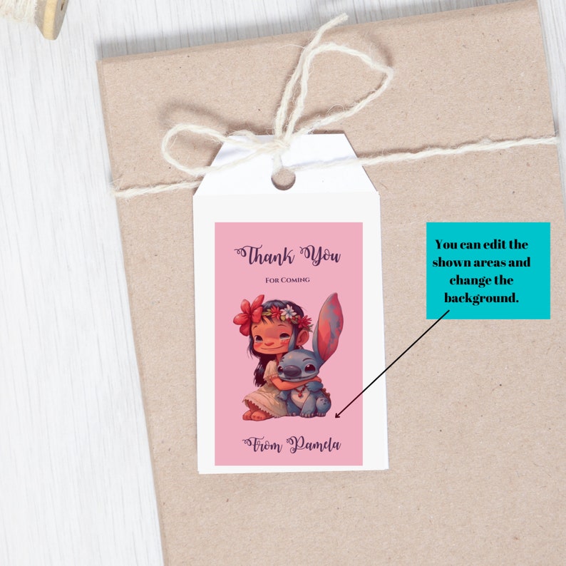 Stitch Favor Tag Templatelilo and Stitch Party Tag Lilo and - Etsy
