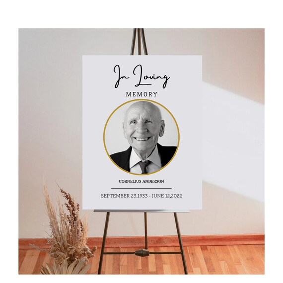 Funeral Welcome Sign Template Funeral Memorial Sign Funeral - Etsy