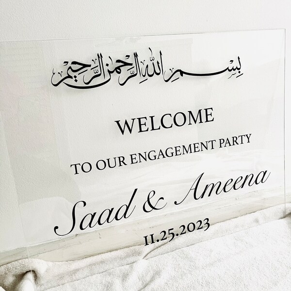 Acrylic Engagement Sign - Etsy