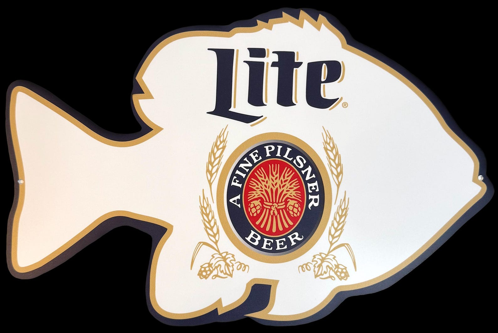 Miller Lite Fishing Metal Bluegill Beer Sign 16" X 11.5" - Etsy