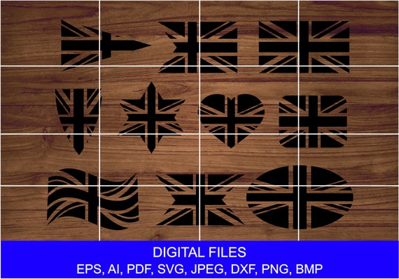 Union Jack Flag Bundle Templates Instant Digital Download - Etsy