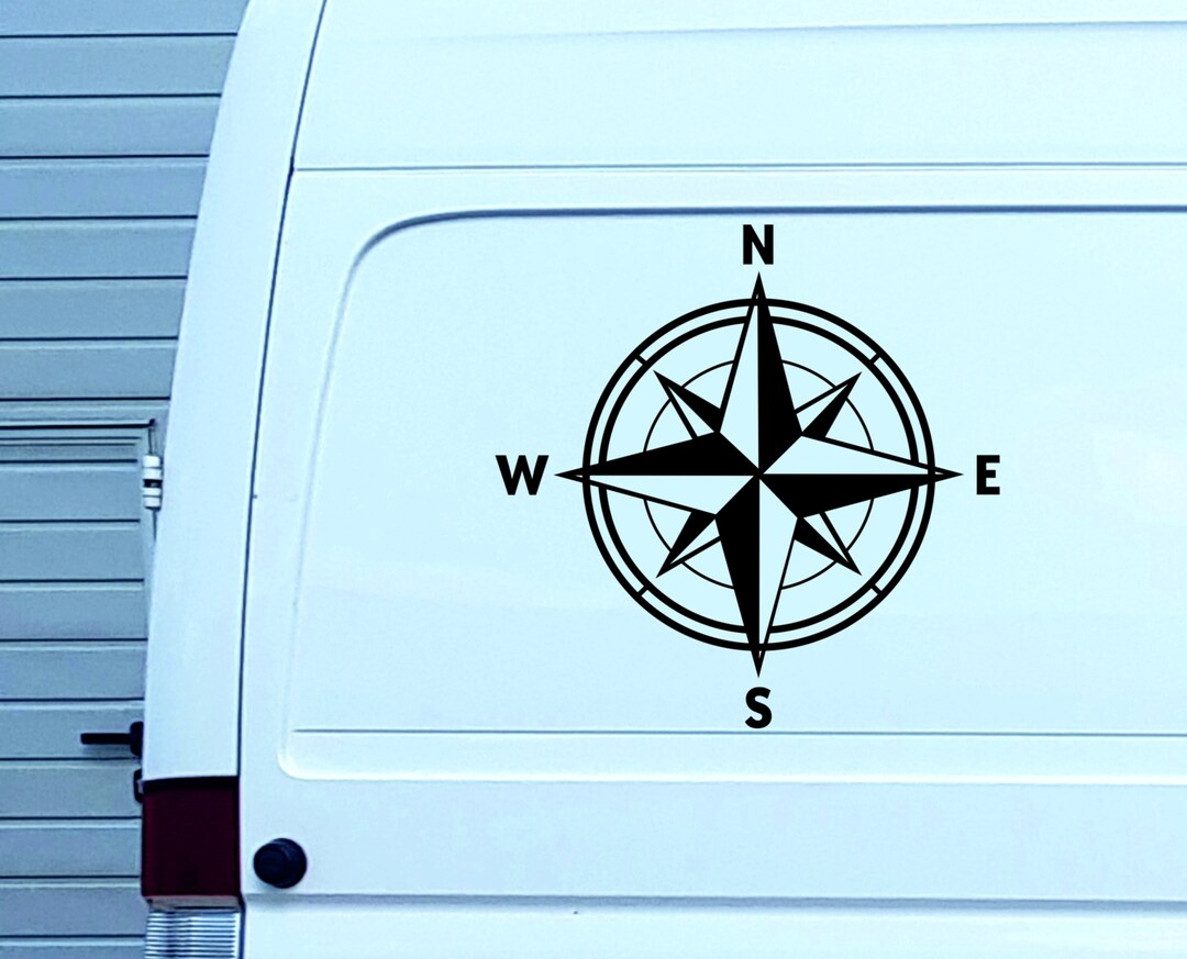 Compass Vinyl Decal for Campervan Caravan Cars Vans Trucks Campers VW ...