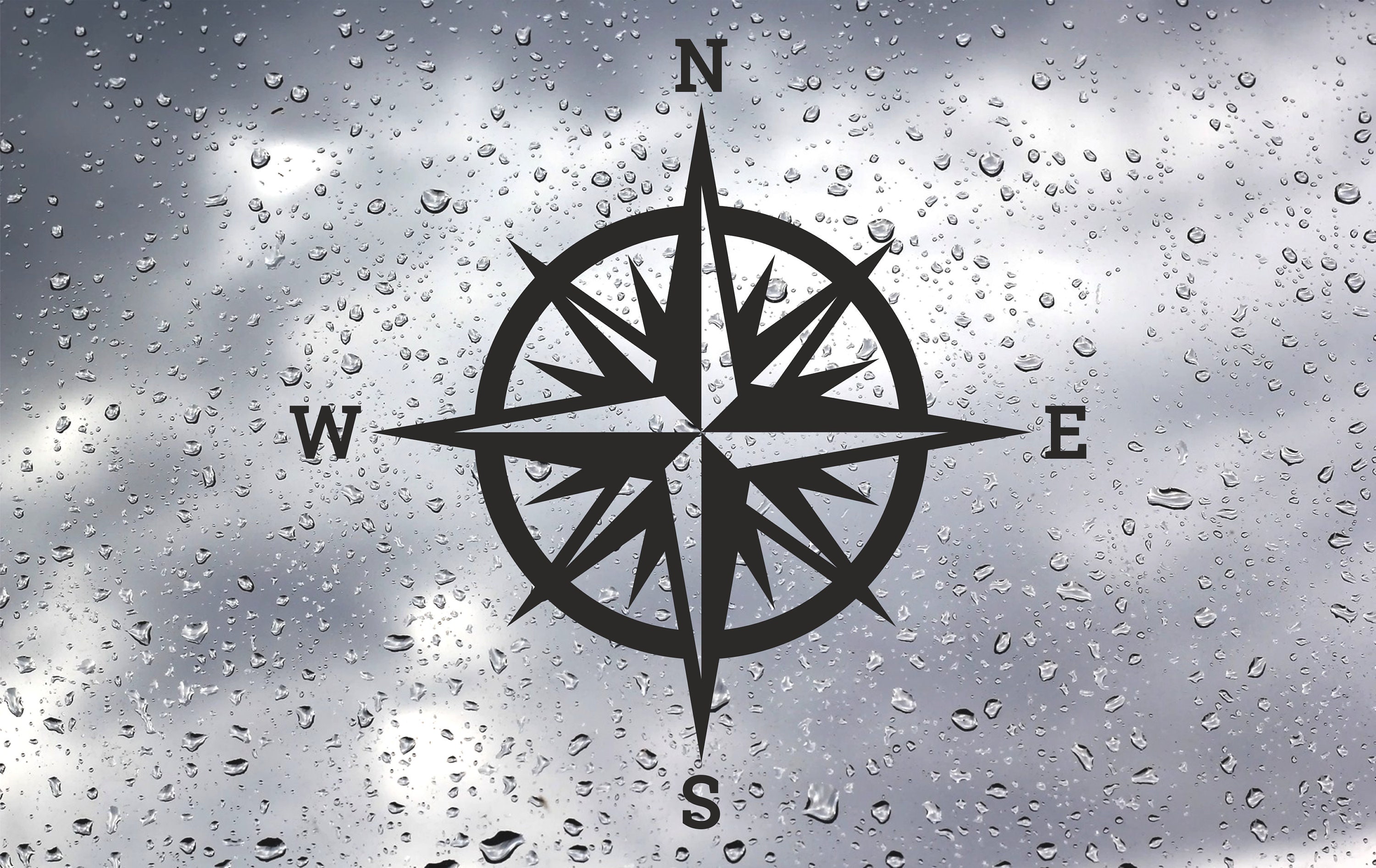 Compass Vinyl Decal for Campervan Caravan Cars Vans Trucks Campers VW ...