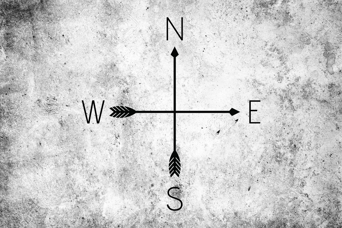 Simple Arrow Compass Svg/png/pdf/jpeg Digital Download Gift Crafts ...