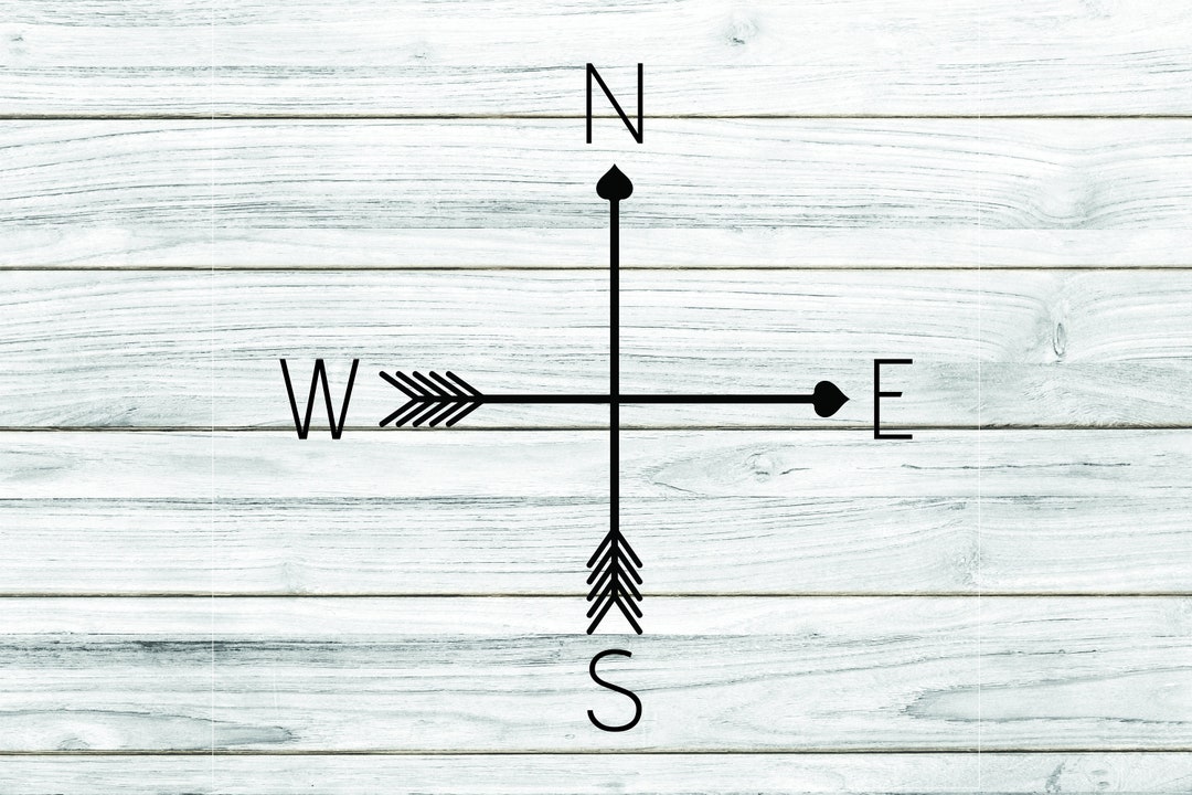 Simple Arrow Compass Svg/png/pdf/jpeg Digital Download Gift Crafts ...