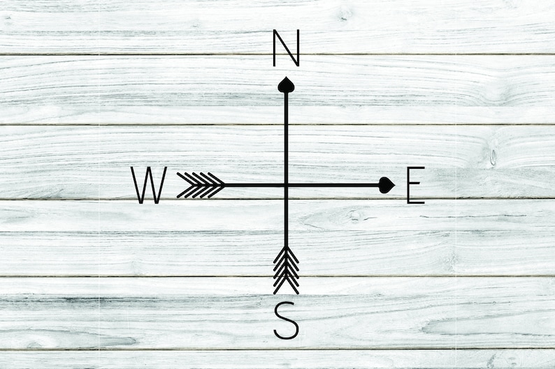 Simple Arrow Compass Svg/png/pdf/jpeg Digital Download Gift - Etsy UK