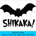 Shikaka Bat - Instant Digital Download, Svg, Ai, Dxf, Eps, Png, Bmp and ...