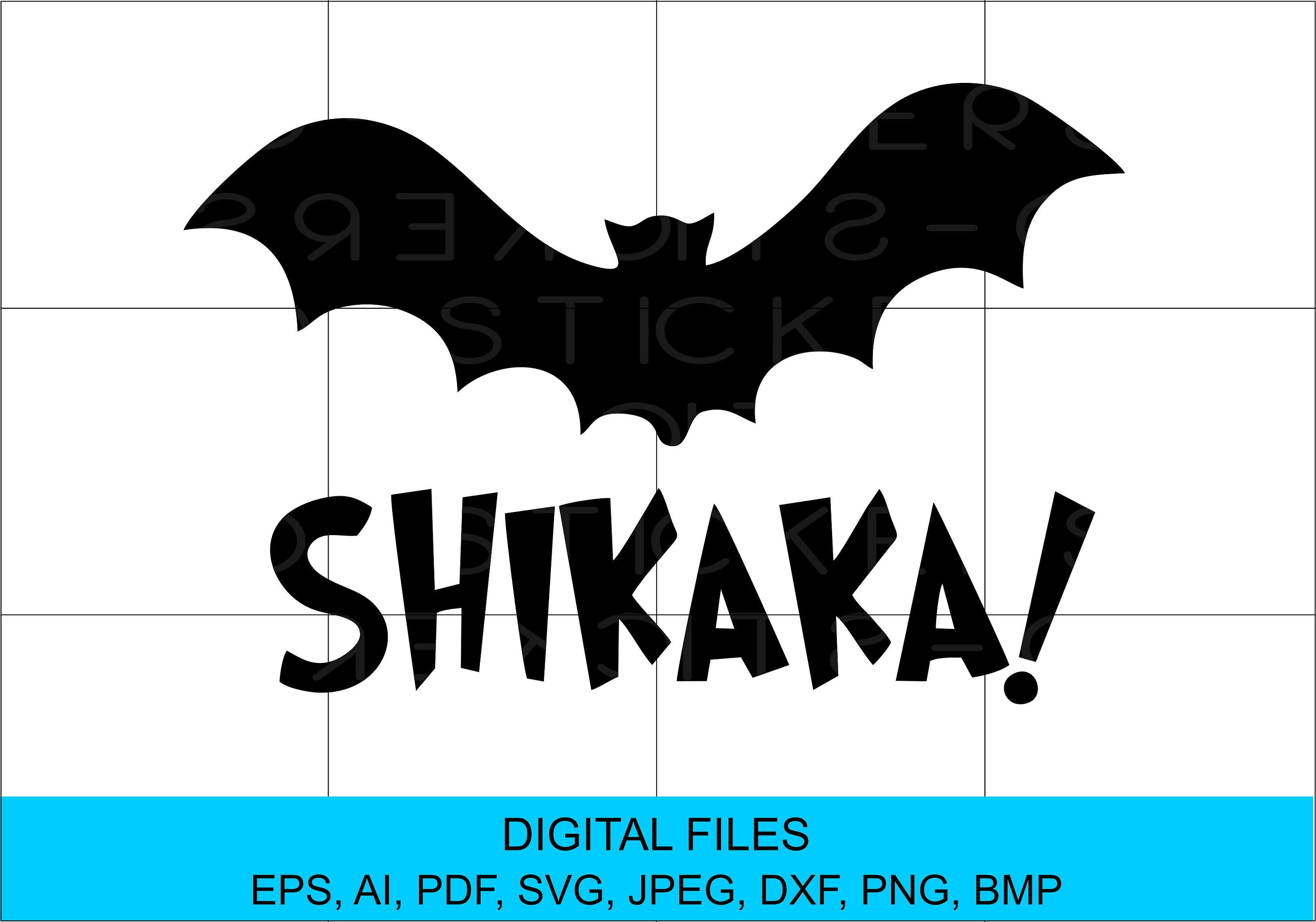Shikaka Bat - Instant Digital Download, Svg, Ai, Dxf, Eps, Png, Bmp and ...