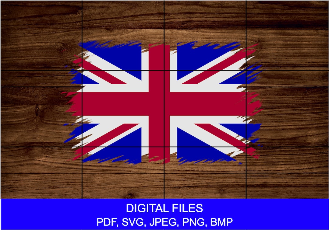 Union Jack Distorted Flag - Instant Digital Download, Svg, Bmp, Pdf ...
