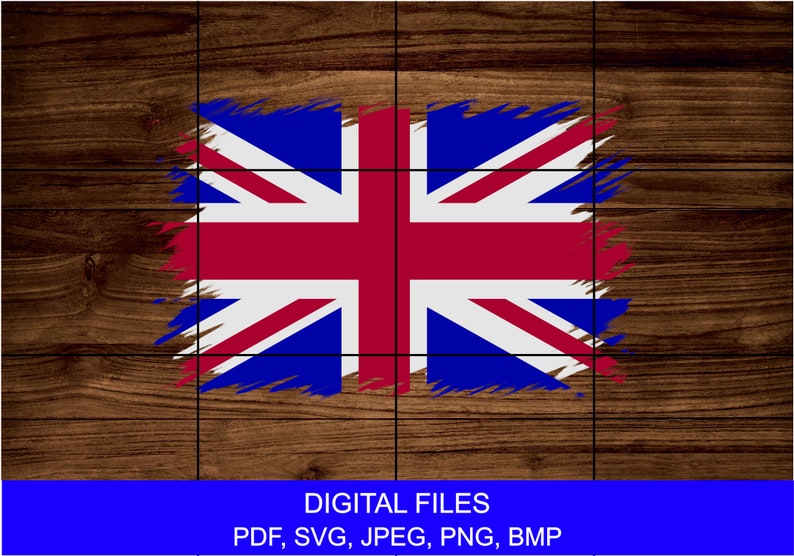 Union Jack Distorted Flag - Instant Digital Download, Svg, Bmp, Pdf ...