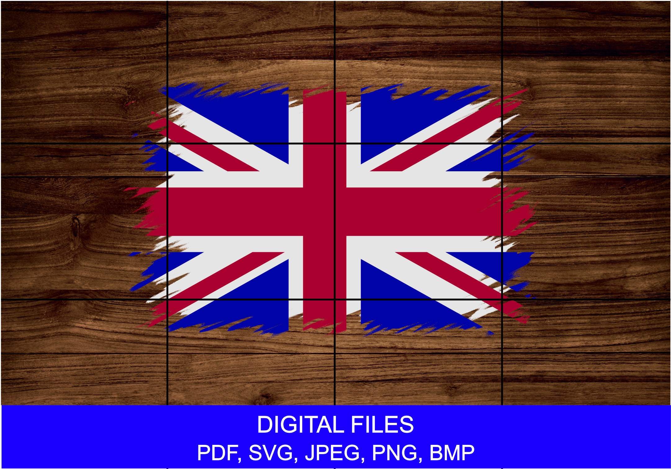Union Jack Distorted Flag - Instant Digital Download, Svg, Bmp, Pdf ...