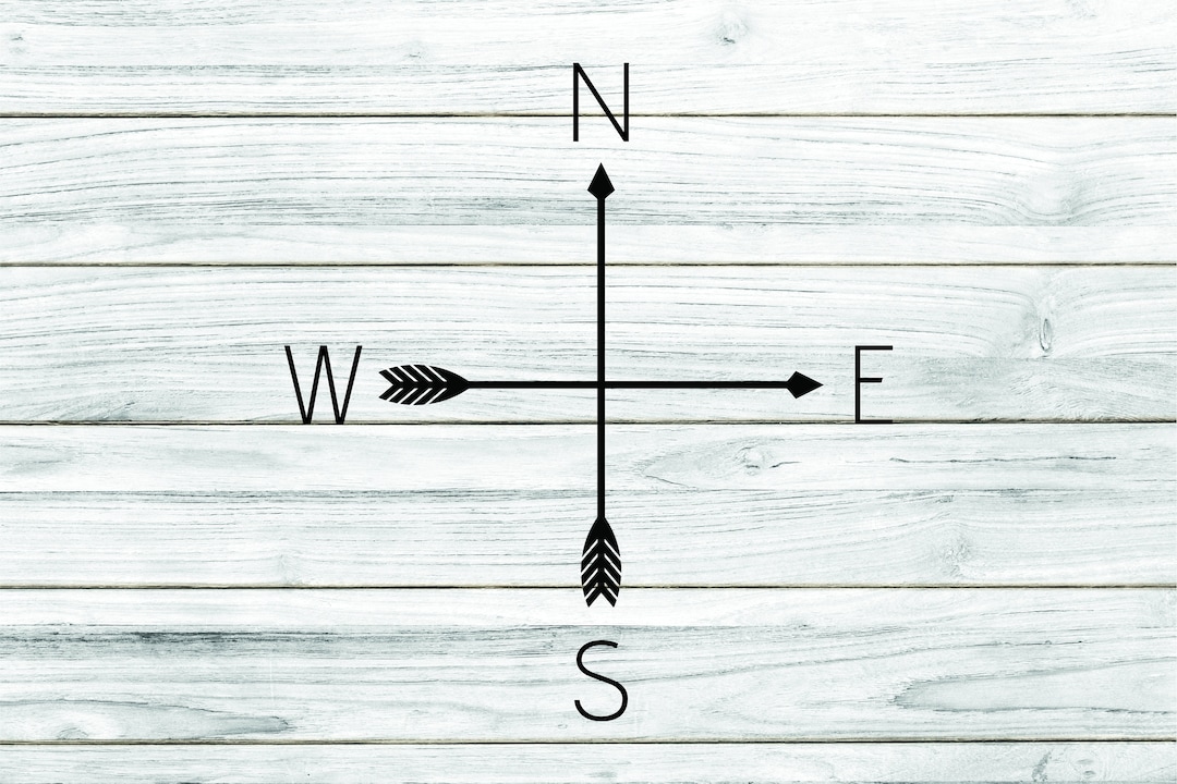 Simple Arrow Compass Svg/png/pdf/jpeg Digital Download Gift Crafts ...