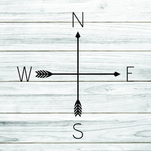 Simple Arrow Compass Svg/png/pdf/jpeg Digital Download Gift Crafts ...