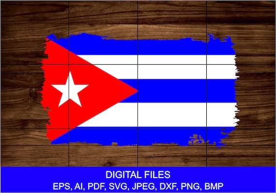 Cuba Distressed Flag Vector Instant Digital Download Svg | Etsy