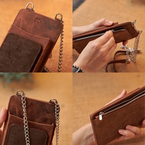 Women's Crossbody Leather Wallet Small Crossbody Bag - Etsy