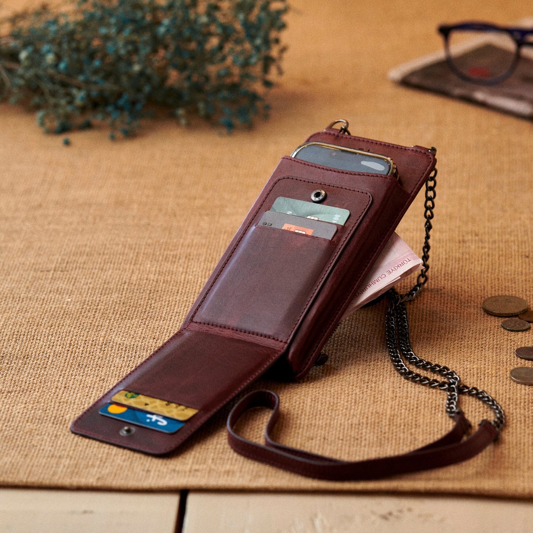 Women's Crossbody Leather Wallet Small Crossbody Bag - Etsy