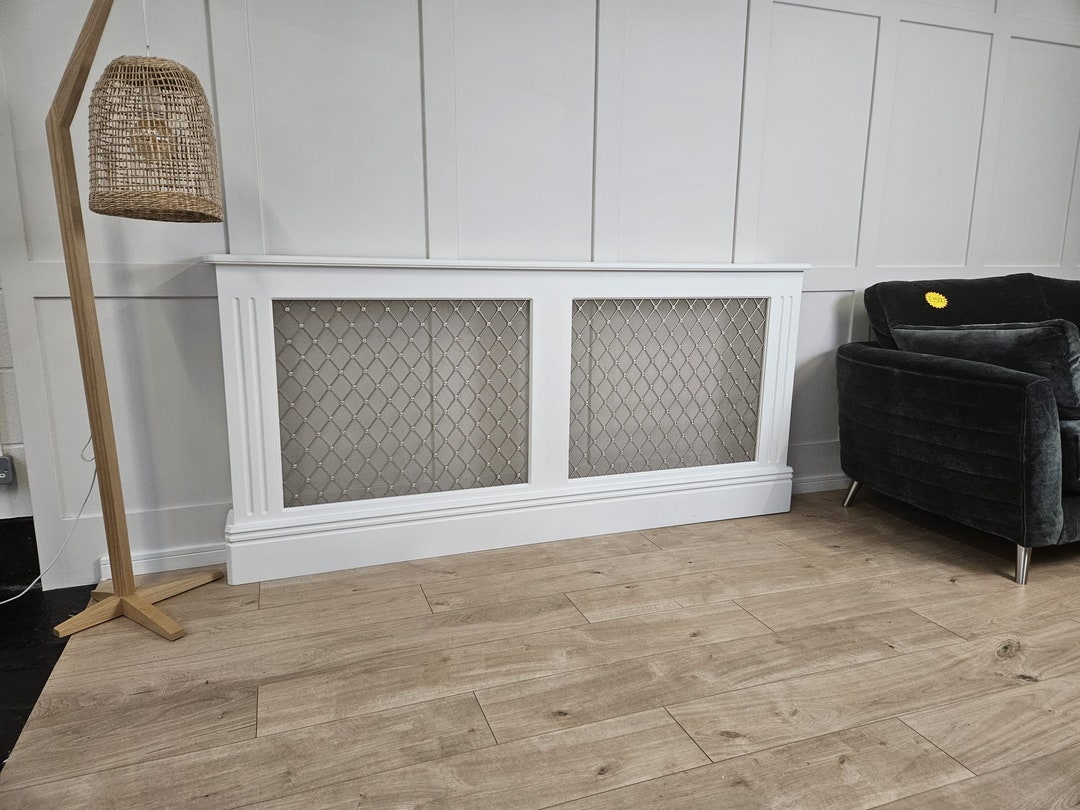 Regency Style Bespoke Custom Made Radiator Covers With Nickel Mesh ...