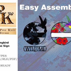 Multi Layer Hummingbird Welcome Sign - Etsy