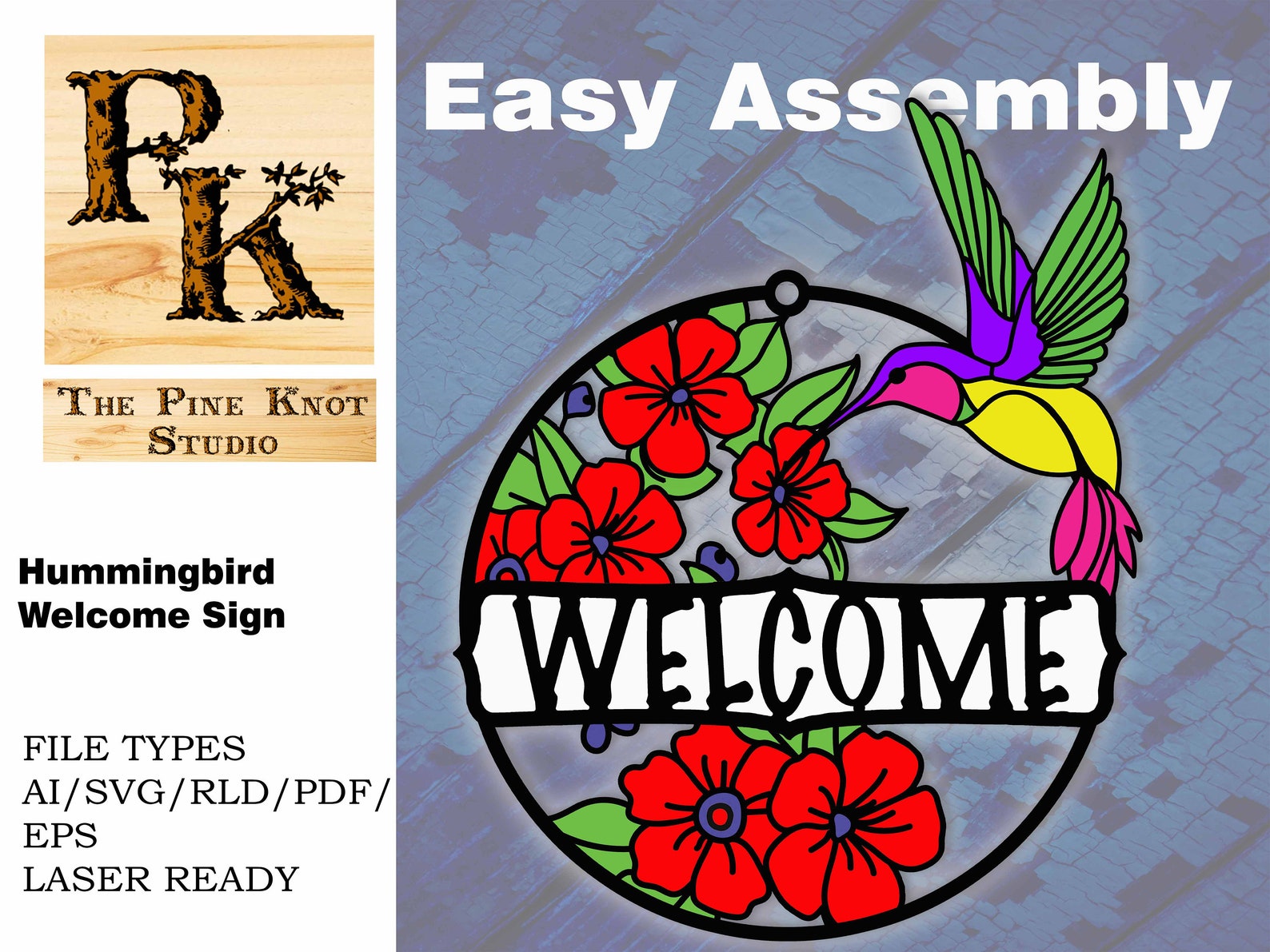 Multi Layer Hummingbird Welcome Sign - Etsy