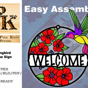 Multi Layer Hummingbird Welcome Sign - Etsy
