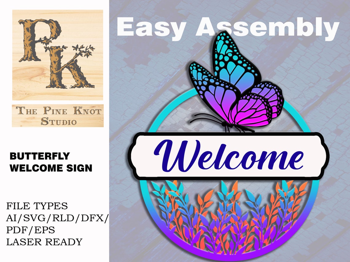 Butterfly Welcome Sign - Etsy