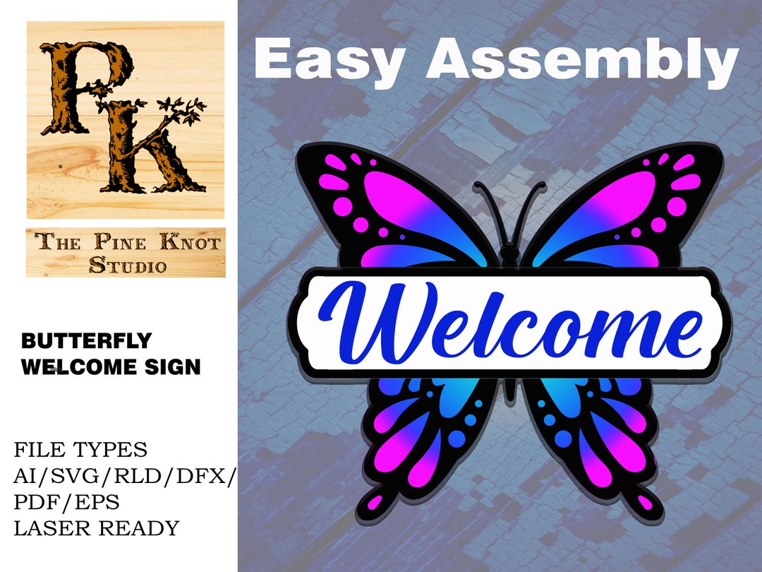 Butterfly Welcome Sign - Etsy