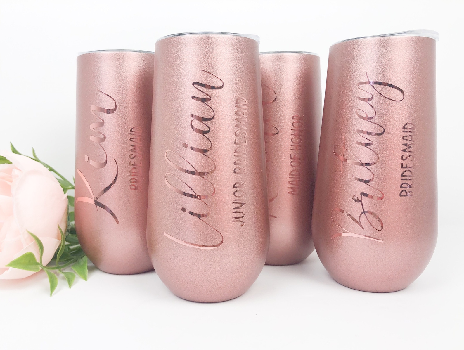 Bridesmaid Flutes Tumblers Bridal Party Giftpersonalized - Etsy