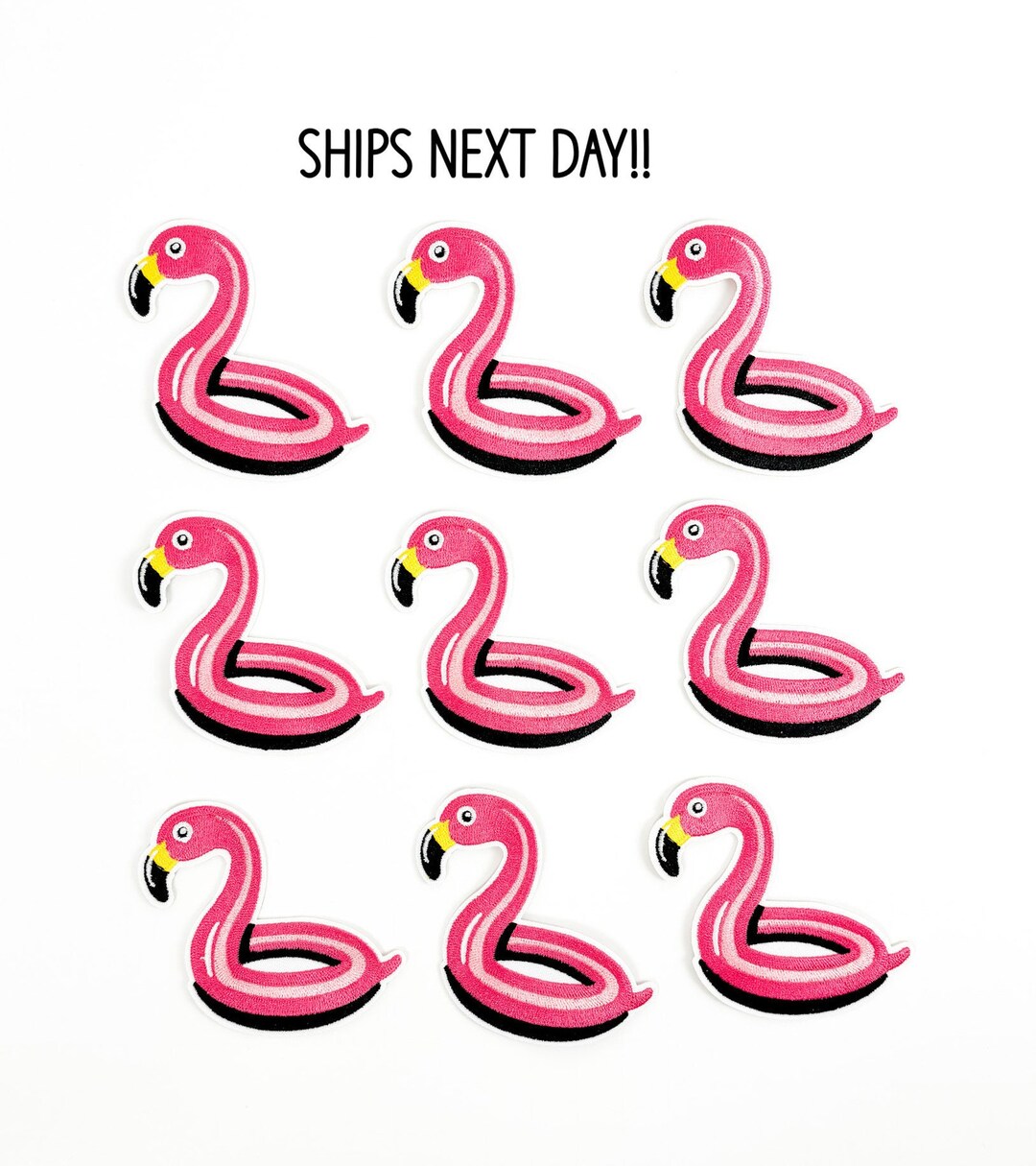 Pink Flamingo Pool Float Iron on Patch, Flamingo Patch,diy Patch, Pink ...