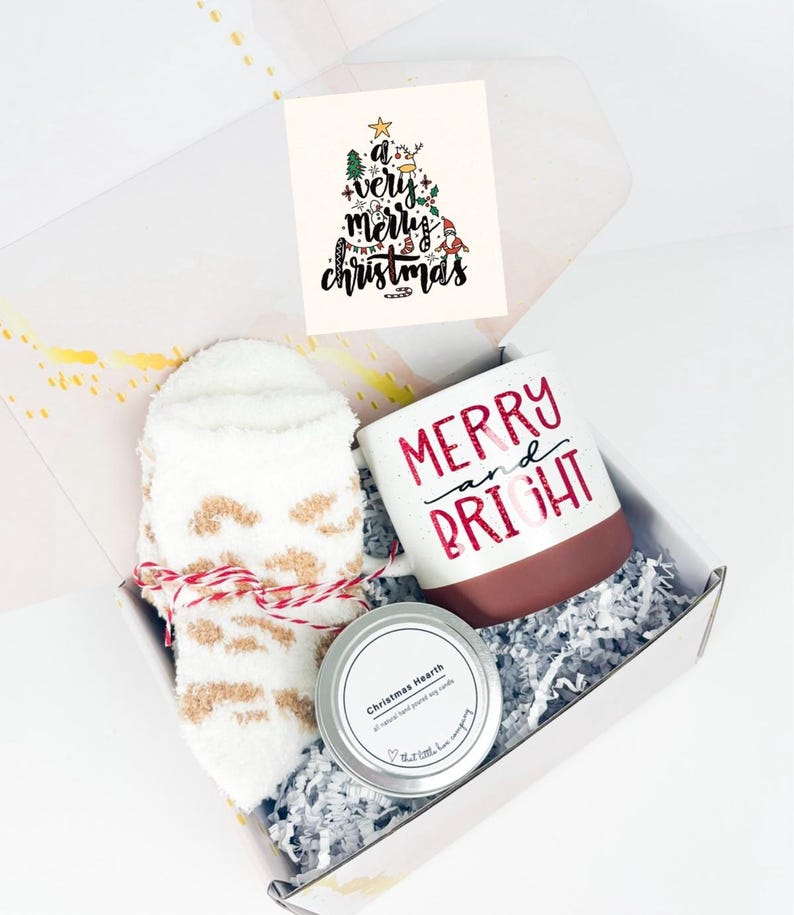 Christmas Gift, Merry and Bright, Gift for Her, Employee Gift ...