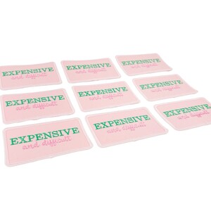 Expensive and Difficult Patch, Funny Patch, Iron on Patch, Trucker Hat Patch, Embroidery Patch ...