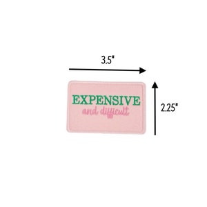 Expensive and Difficult Patch, Funny Patch, Iron on Patch, Trucker Hat Patch, Embroidery Patch ...