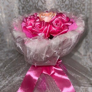 Satin Rose Bouquet - Etsy