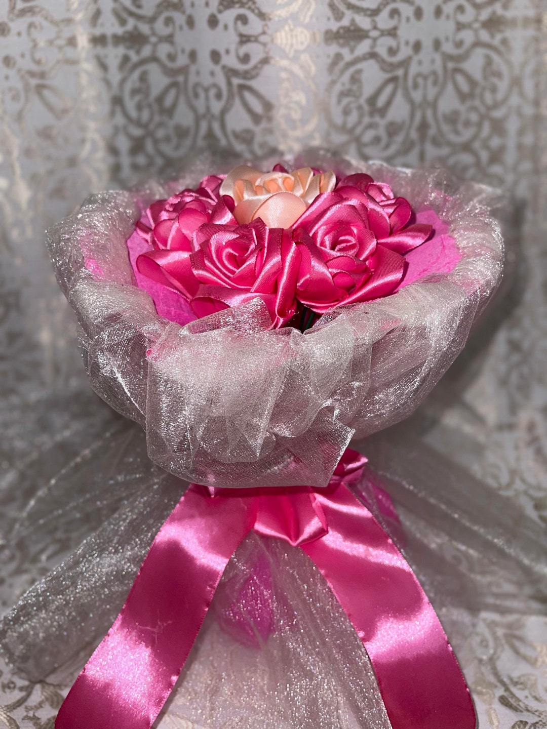 Satin Rose Bouquet - Etsy