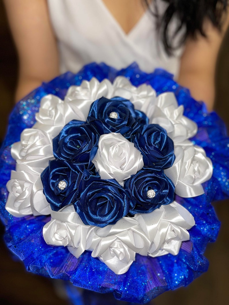 Satin Rose Bouquet - Etsy