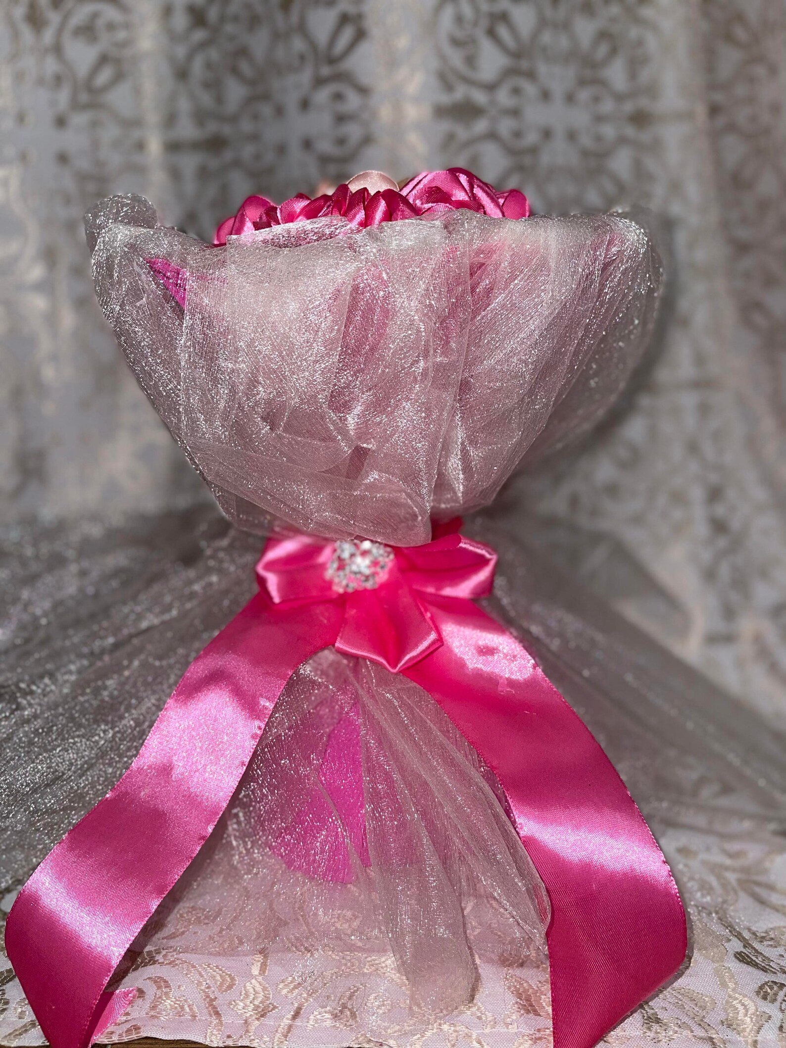 Satin Rose Bouquet - Etsy