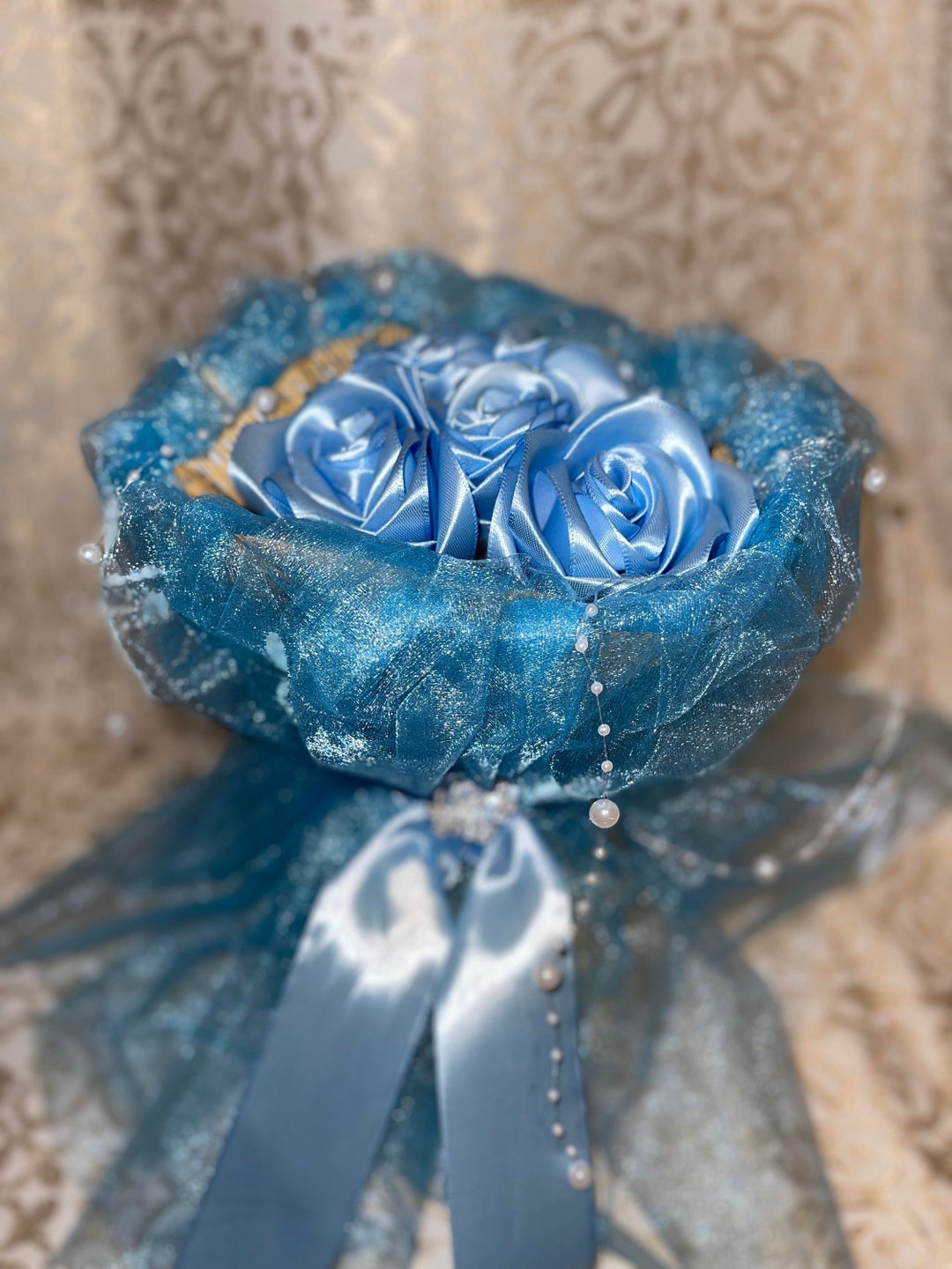 Satin Rose Bouquet - Etsy