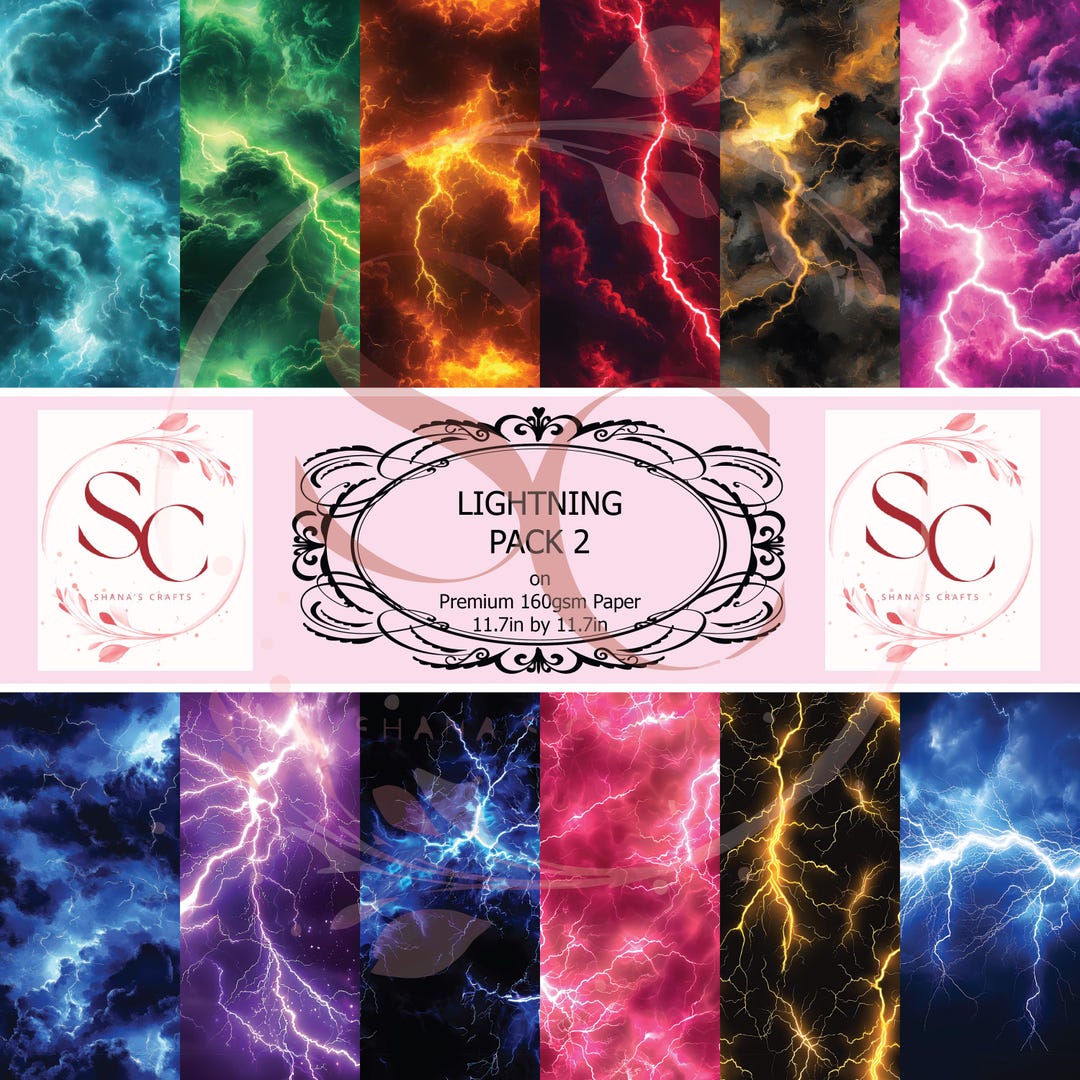 Lightning Paper Pack 2. Perfect for Decorating, Celebrations ...