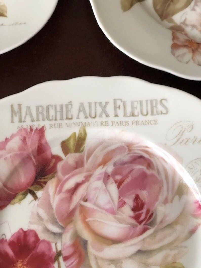 RARE FIND 3 Beautiful 8 Plates by Nostalgie Lisa Audit Easy Life Design ...