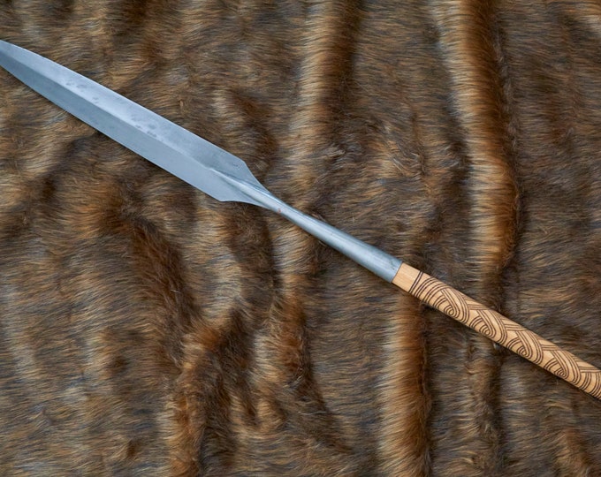 Viking Long Hewing Spear With freya Pattern Celtic Reenactment ...
