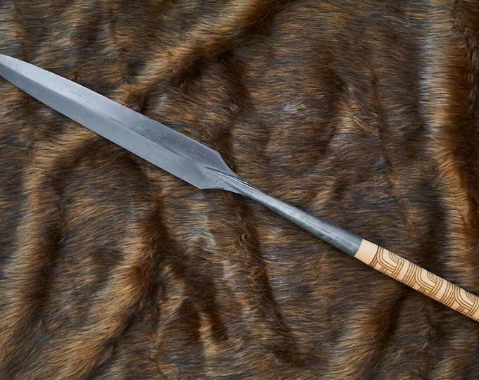 Viking Long Hewing Spear With "tyr" Pattern Celtic Reenactment ...
