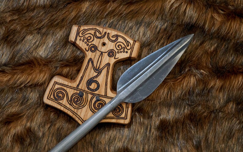 Viking Leaf Spear tyr Pattern Celtic Spear Reenactment Historical ...