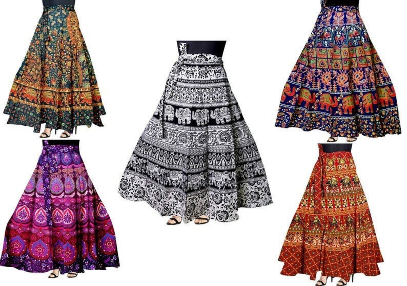 Indian Skirts Printed Skirts Cotton Skirts Boho Skirts Summer - Etsy