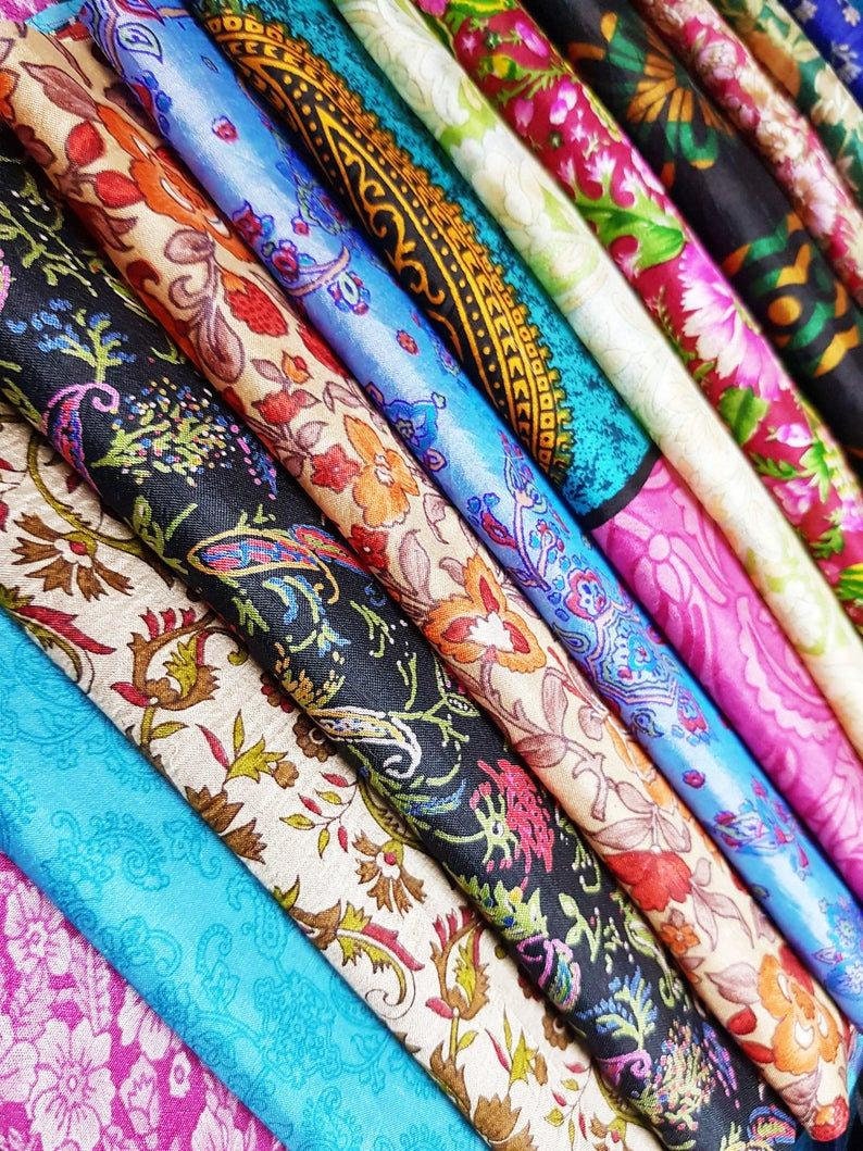 Wholesale Lots Vintage Sari Recycled Sari Silk Indian Sari - Etsy India